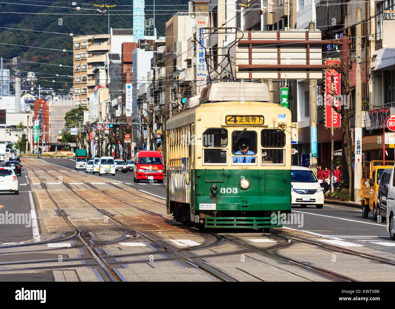 Streetcar of nagasaki electric tramway hi-res stock photography and ...
