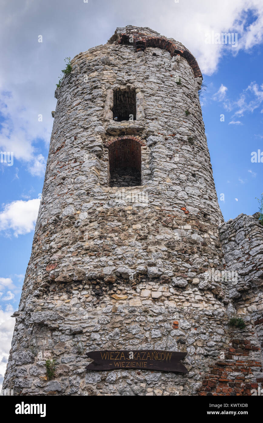 One of the towers of Ogrodzieniec Castle in Podzamcze village, part of ...