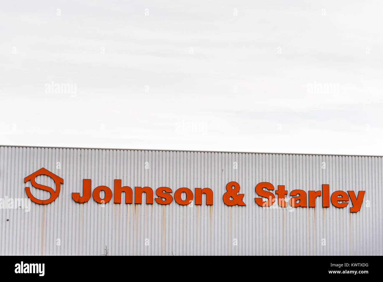 Northampton UK December 07, 2017: Johnson and Starley logo sign in ...
