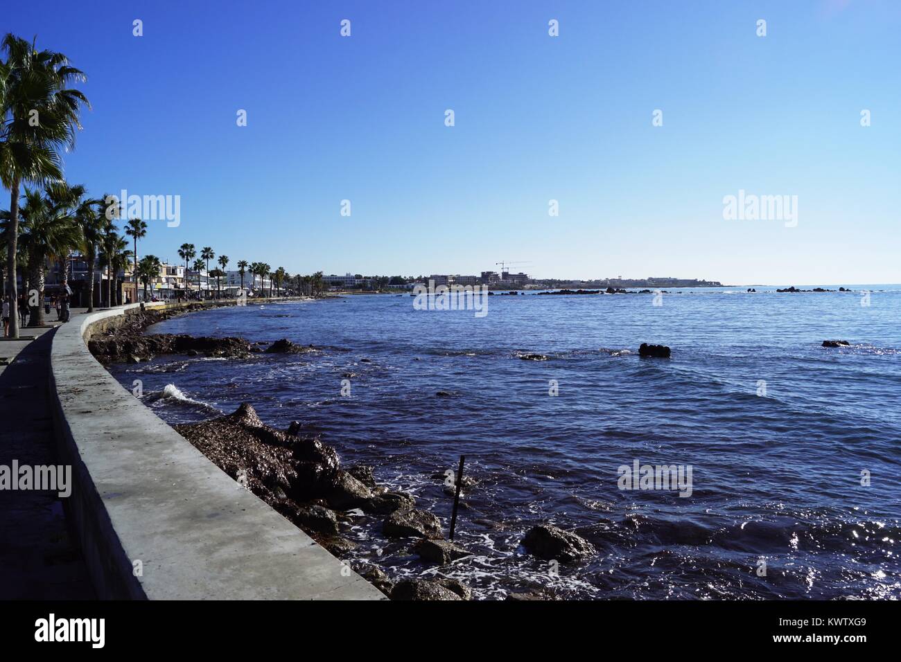 Kato paphos beach hi-res stock photography and images - Alamy