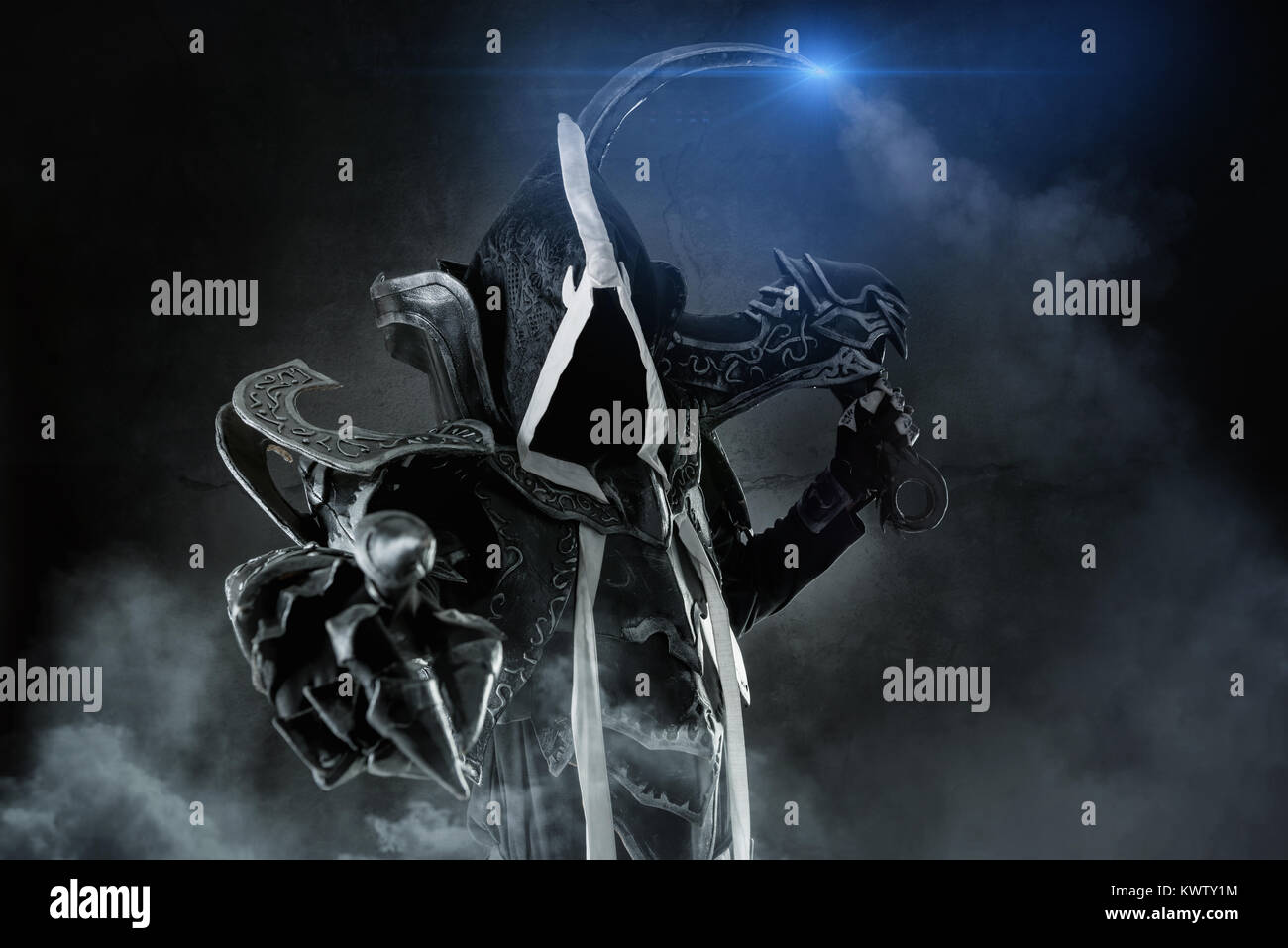 Man in a fantasy costume of a dark demon, cosplay Stock Photo - Alamy