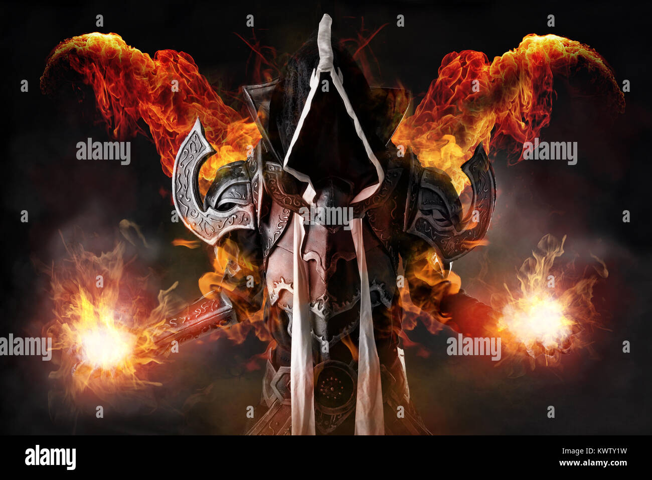 Man in a fantasy costume of a dark demon, cosplay Stock Photo - Alamy