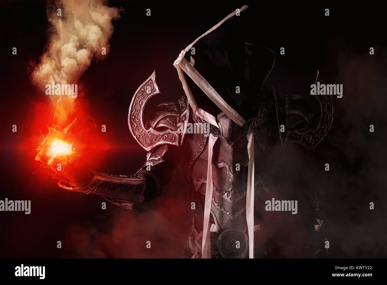 Man in a fantasy costume of a dark demon, cosplay Stock Photo - Alamy