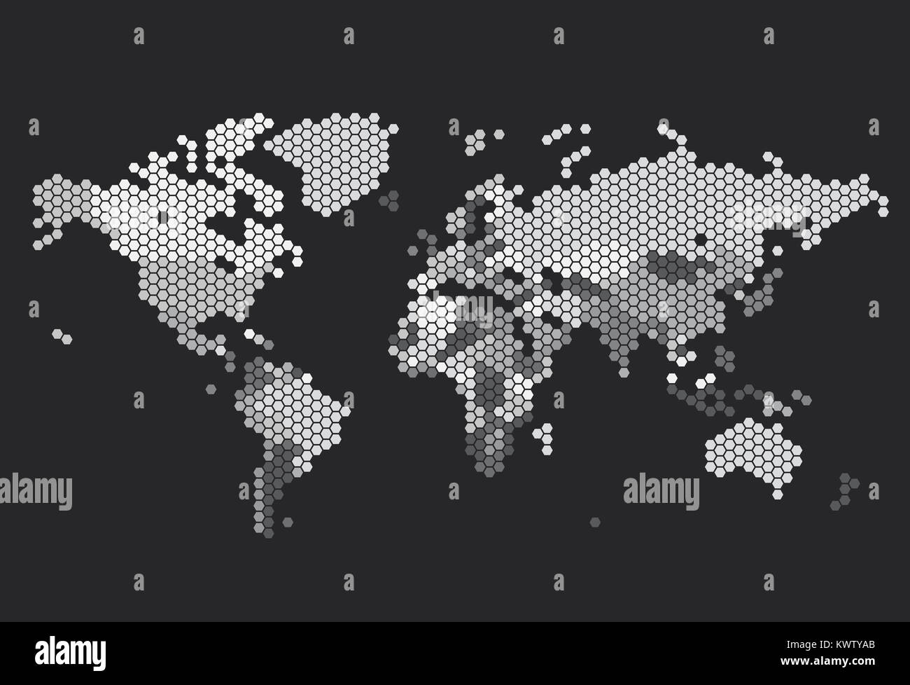 Dotted World map of hexagonal dots on dark background Stock Photo - Alamy Dotted World map of hexagonal dots on dark background Stock Photo - Alamy