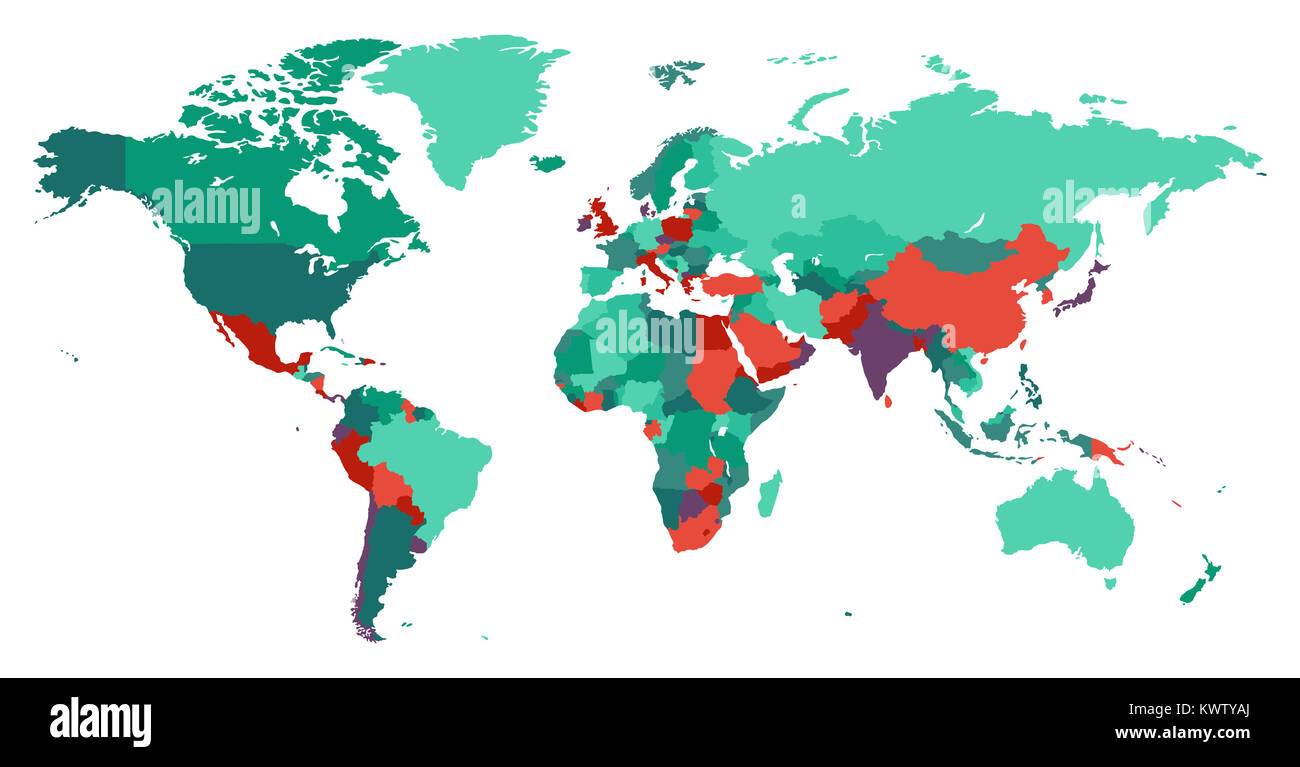 World map with countries borders global business background Stock Photo ...