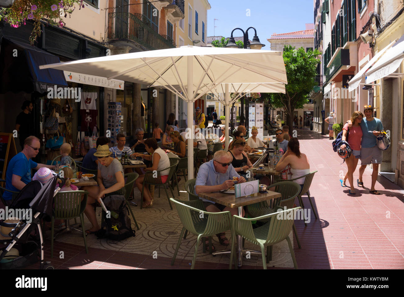 Mahon Town Menorca Spain Stock Photo - Alamy