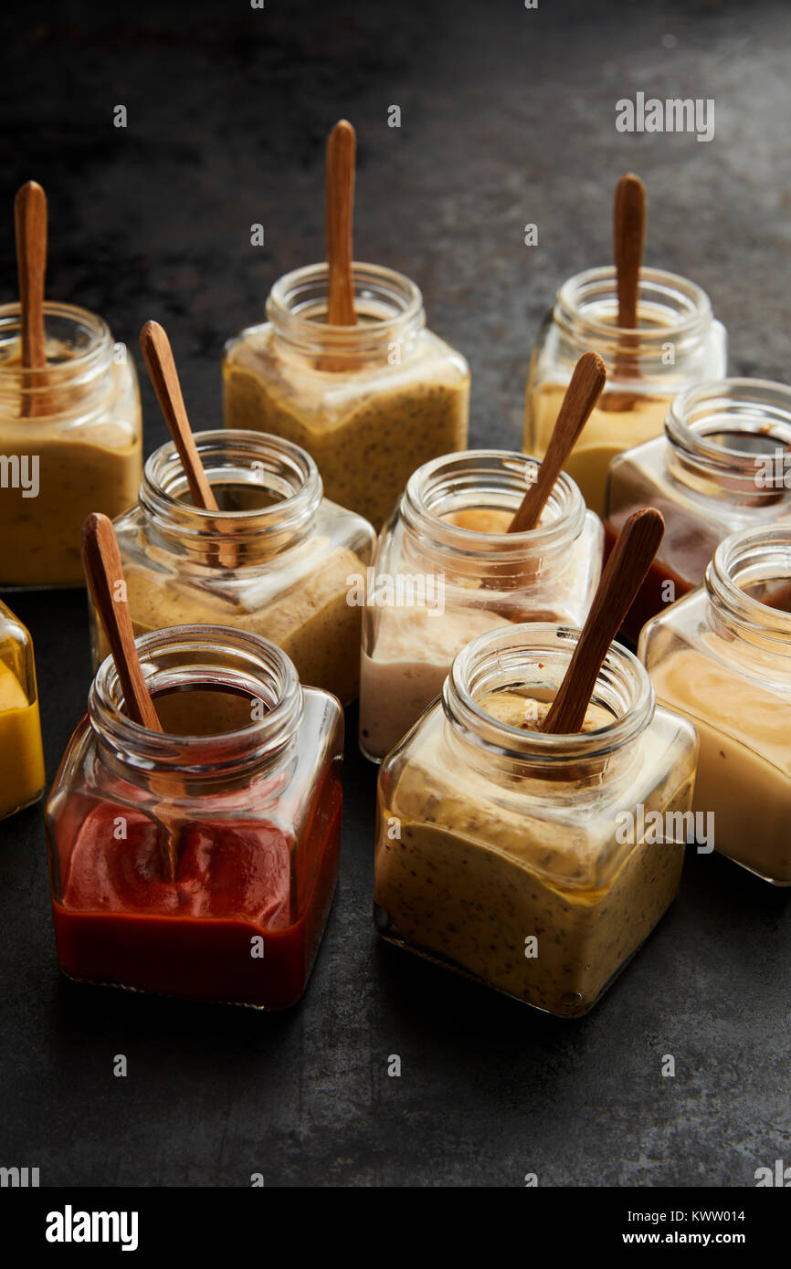 Condiments and sauces Stock Photo - Alamy