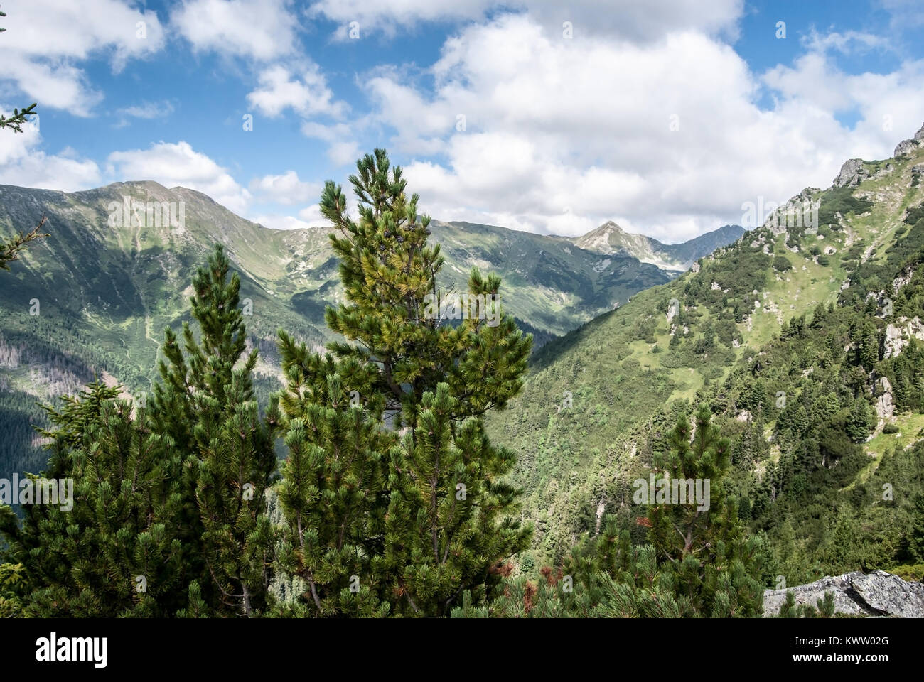Baranec, Placlive and Ostry Rohac peaks from Nizny Ostredok peak on ...