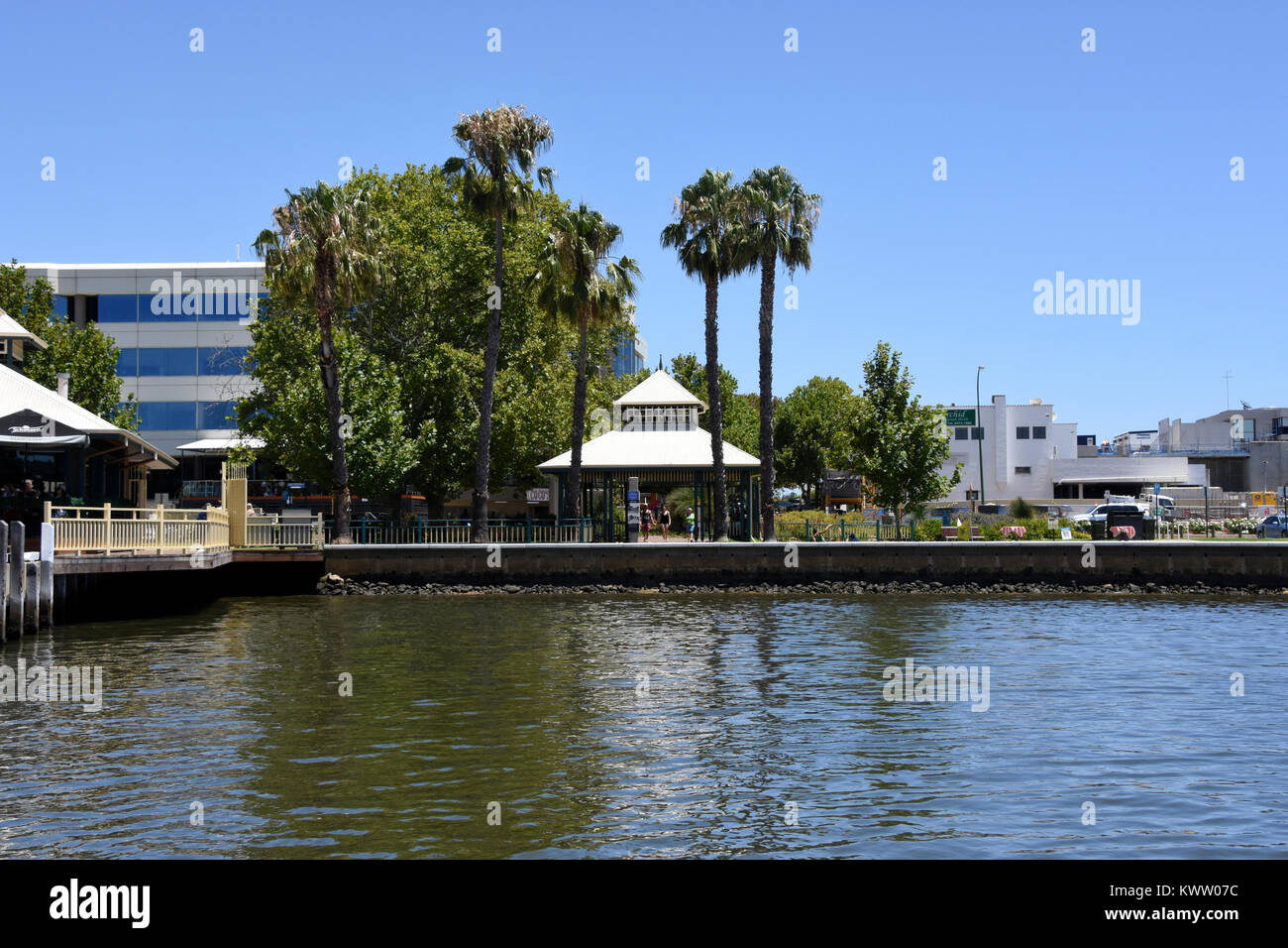 South Perth water front as seen from the water Stock Photo - Alamy