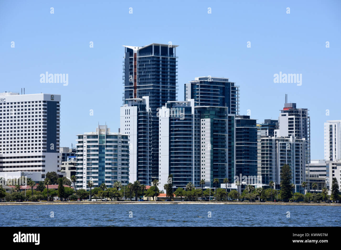 CBD area of Perth as seen from the water Stock Photo - Alamy