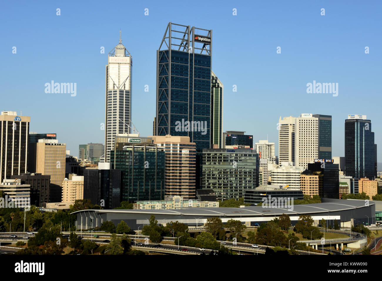 CBD area of perth as seen from King Park high view point Stock Photo ...