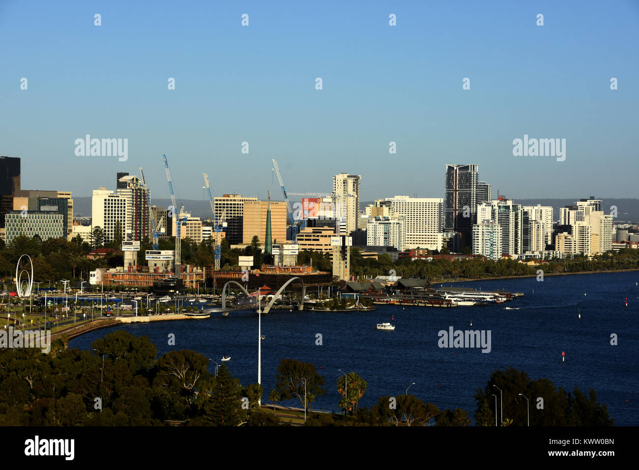 CBD area of perth as seen from King Park high view point Stock Photo ...