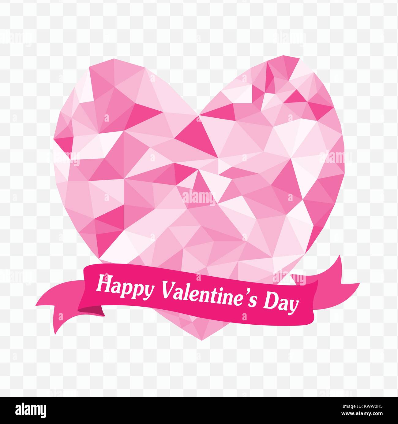 Happy valentine,s day Abstract geometric Polygon heart background ...