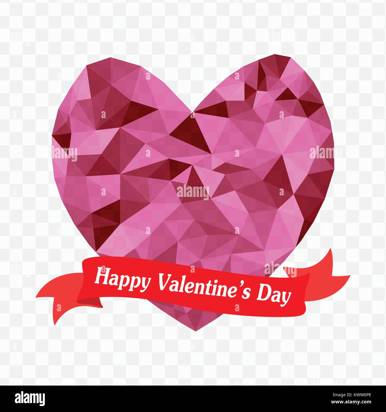 Happy valentine,s day Abstract geometric Polygon heart background ...