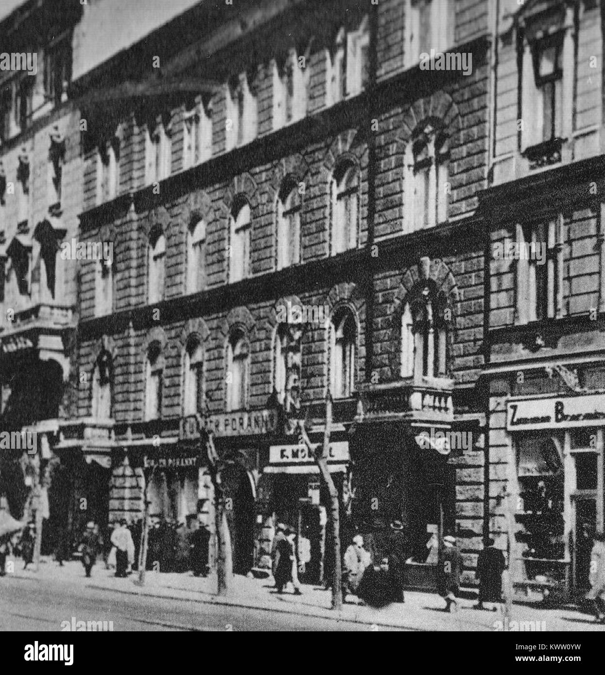 This image shows the editorial office of 'Kurier Poranny,' a prominent ...