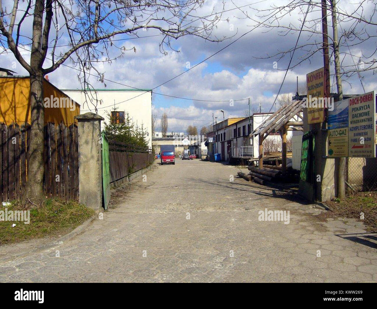 The 2010 photograph of Jeża 13 in Bielsko-Biała shows a commercial or ...