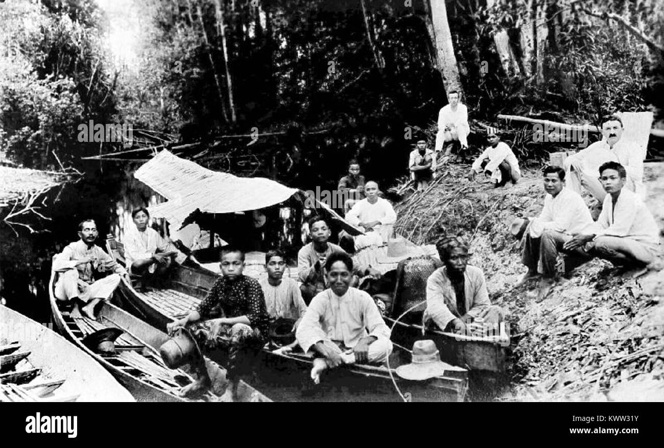 This photograph depicts the Basel Mission in Balai Hampalik, Borneo ...