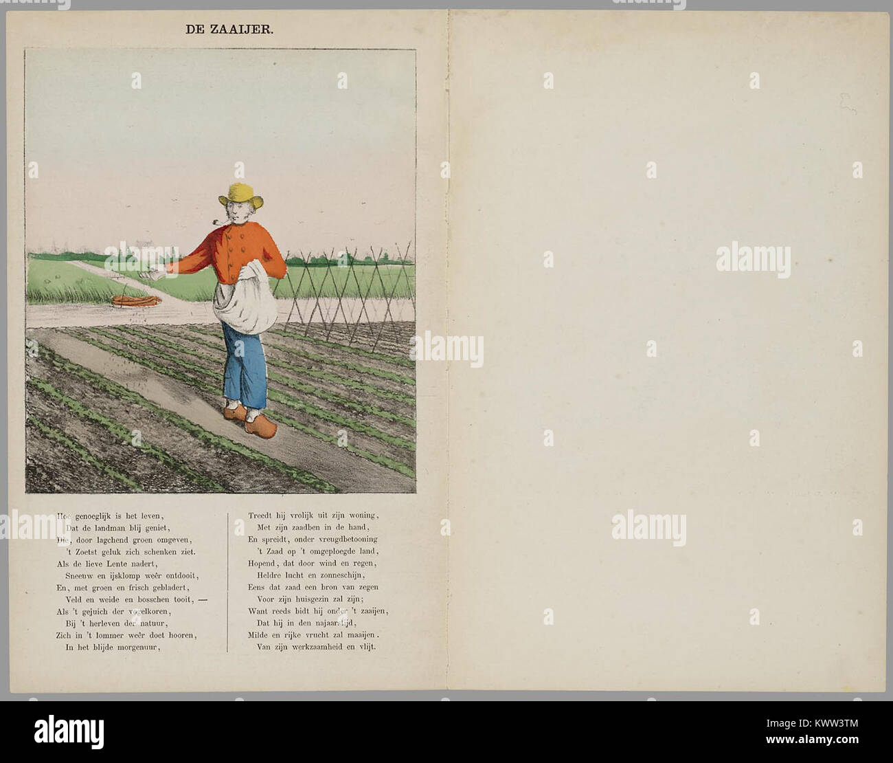An illustration from the Dutch children's picture book De boerderij ...