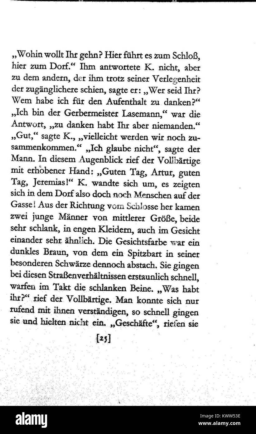 This image depicts a scene from Franz Kafka’s story, 'The Castle'. The ...