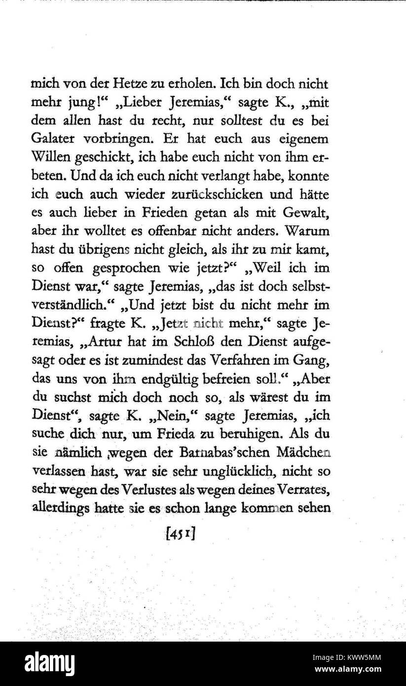 'Kafka Schloss 451' refers to a location or record associated with the ...