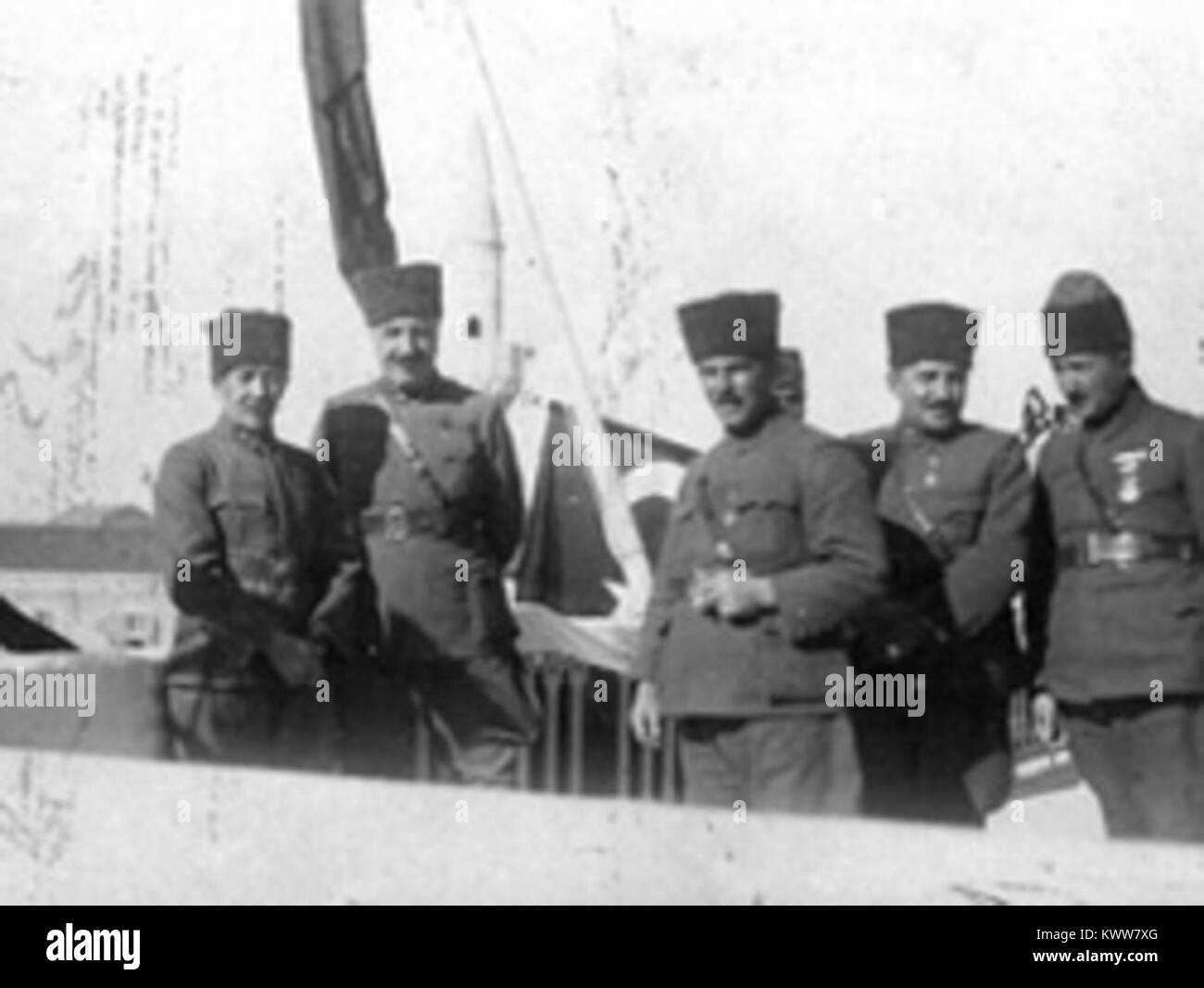 The Turkish flag being raised at the balcony of the İzmir Governor’s ...