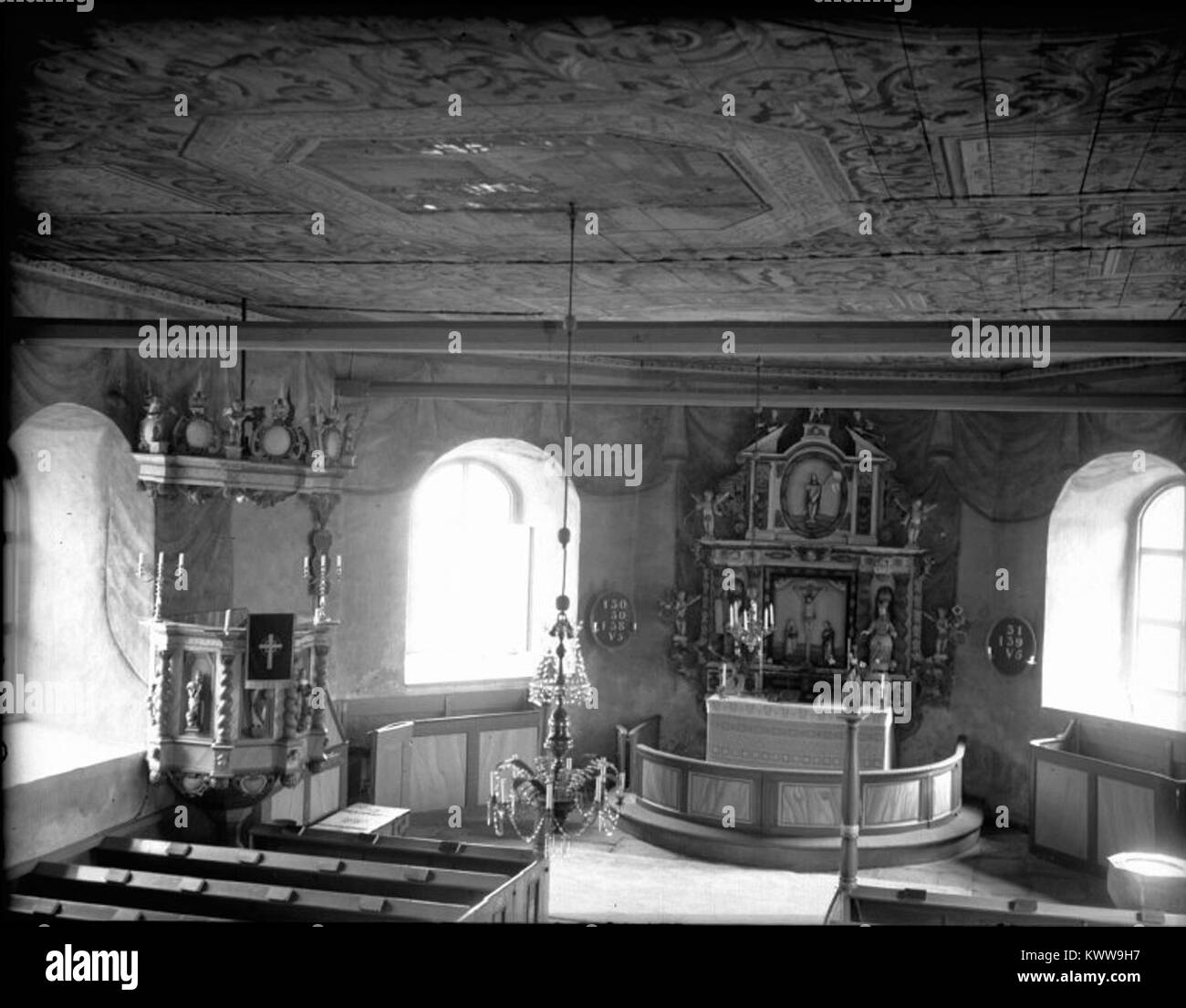 A historical church, Nimskogs Kyrka, listed by the Swedish National ...