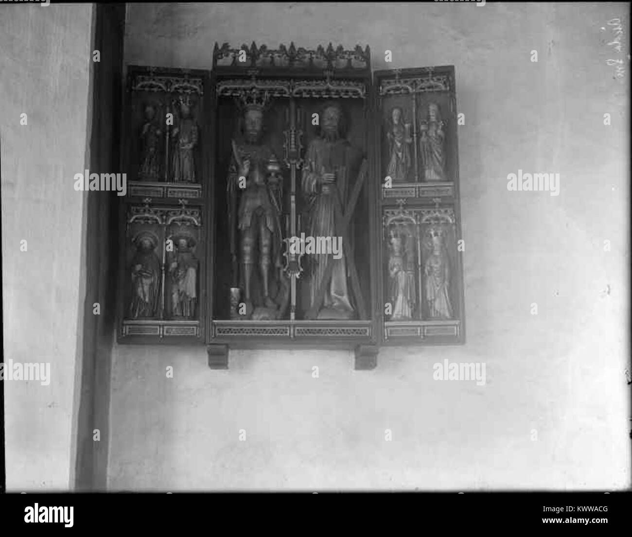 This image depicts the historical church of Seda, located in Sweden. It ...