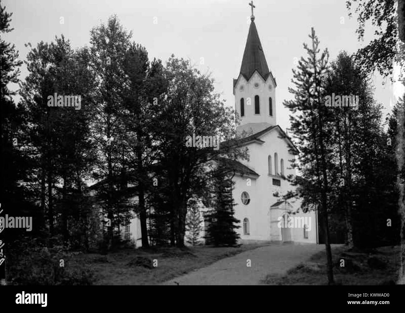 Åsele Church in Västerbotten, Sweden, is a wooden parish church built ...
