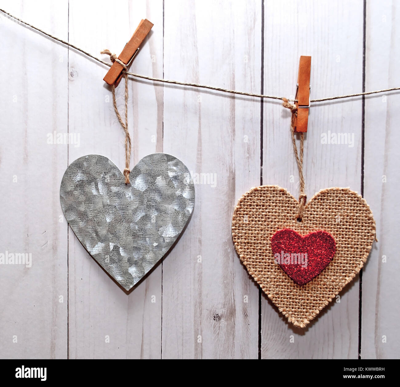 Red stainless steel heart hi-res stock photography and images - Alamy