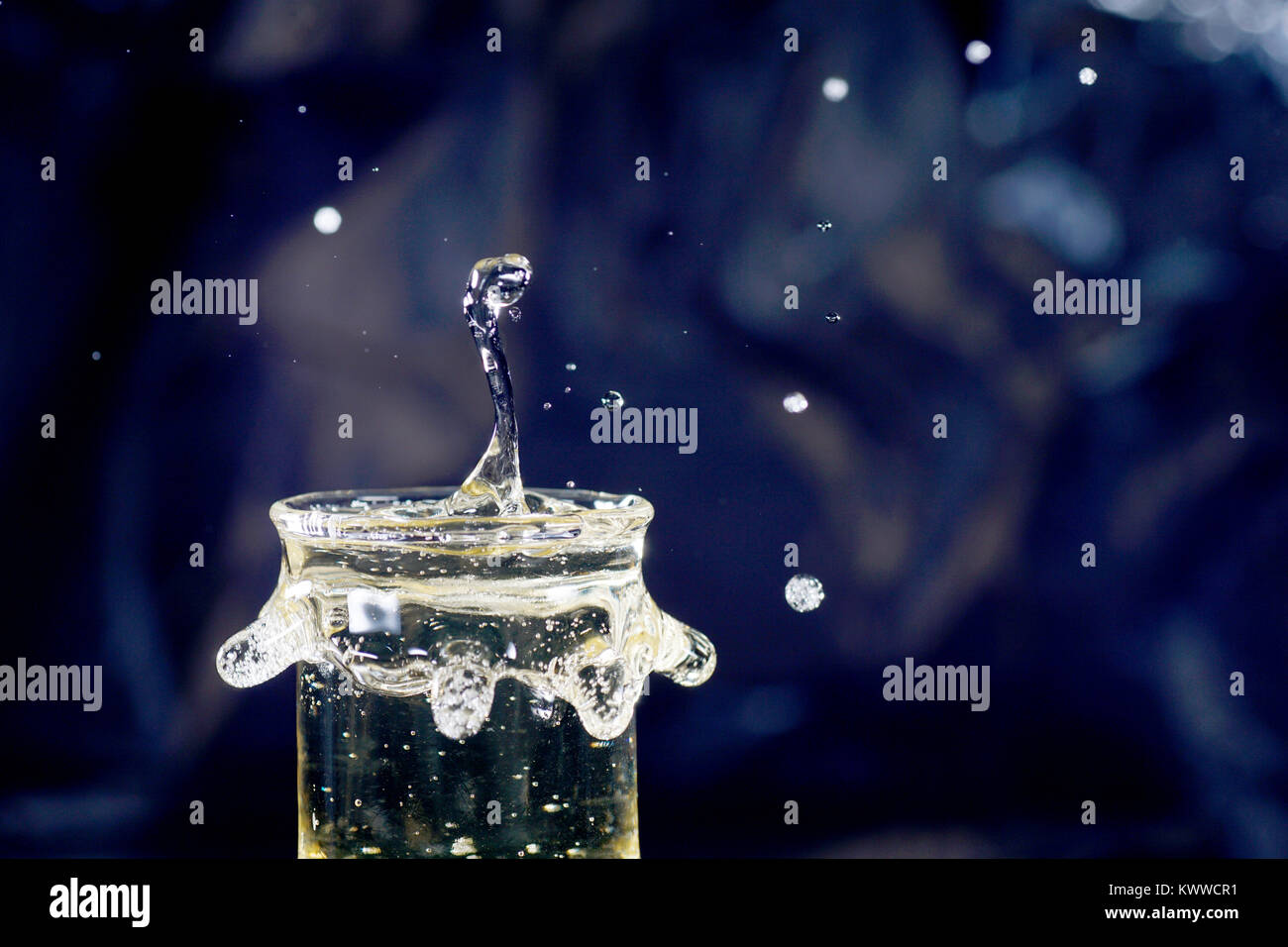 Water drops with short exposure photographed with black background ...