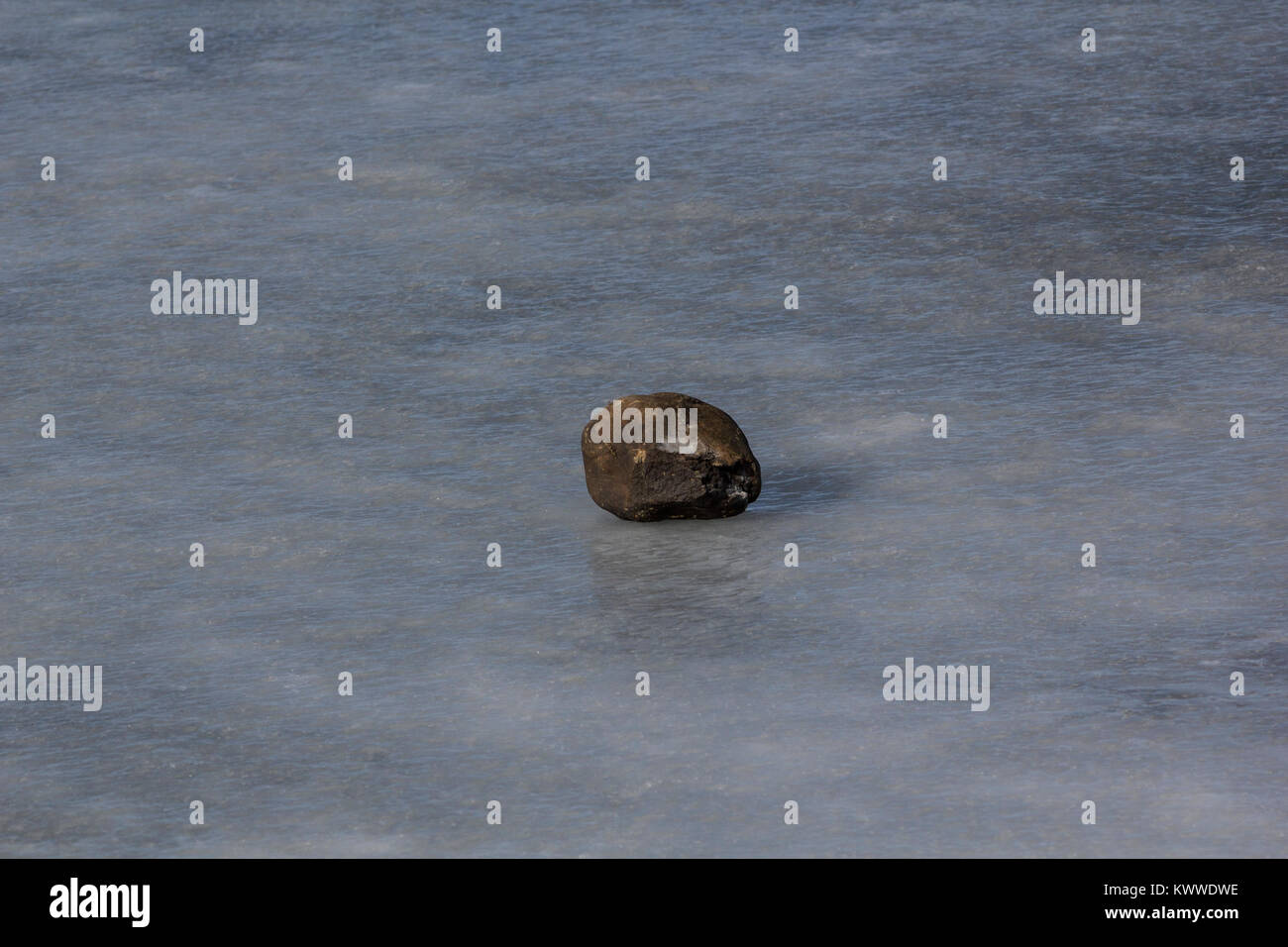 Frozen over pond Stock Photo - Alamy