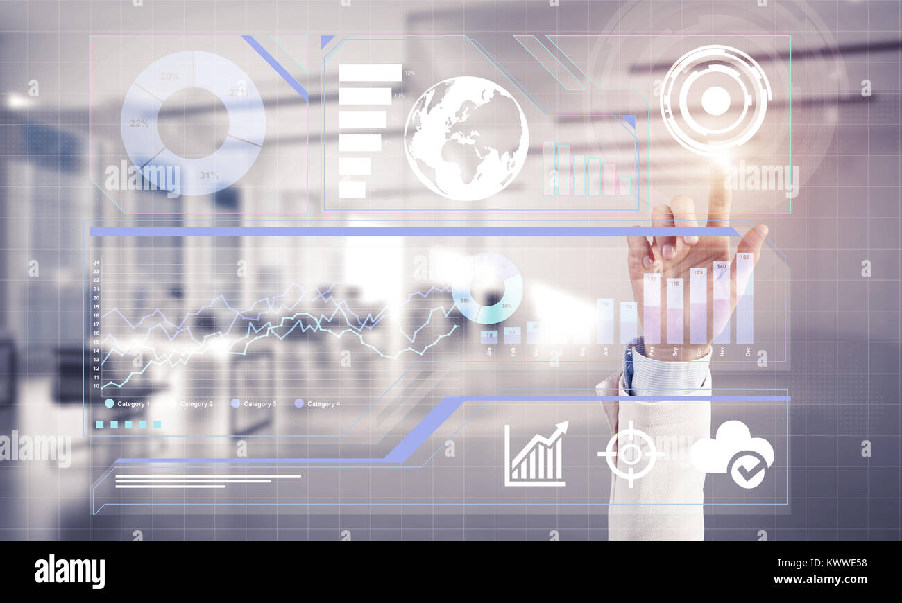 Concept of using modern technologies for business globalization Stock ...