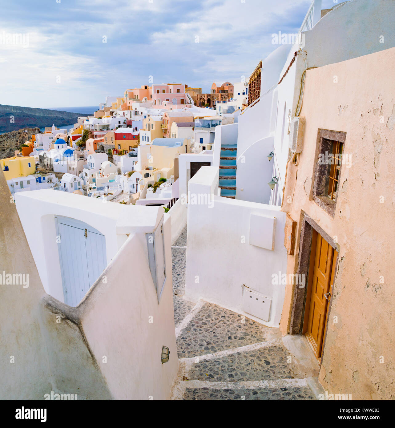 Architecture of Oia city on Santorini island, Greece Stock Photo - Alamy