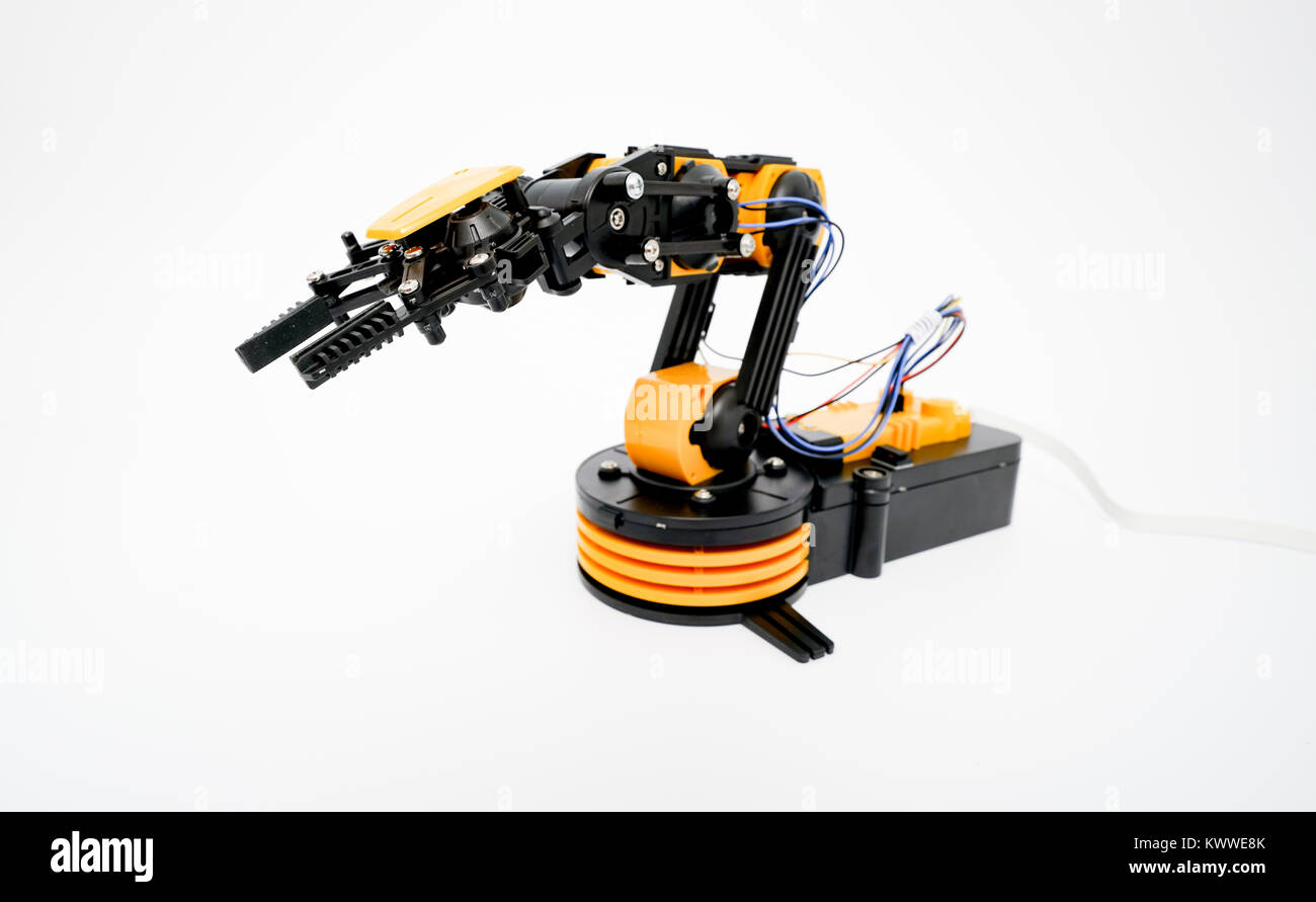 Plastic robot arm model Stock Photo - Alamy