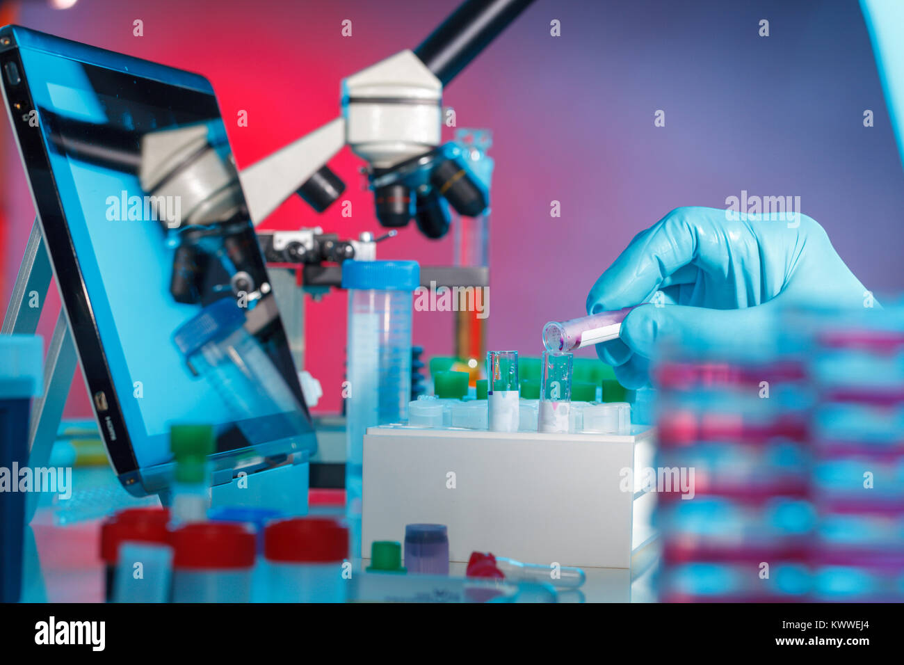 Scientific and healthcare research background Stock Photo - Alamy