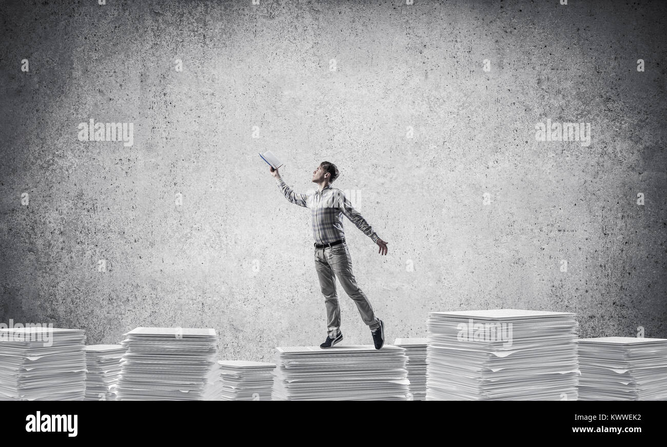 Study hard to become successful businessman Stock Photo - Alamy