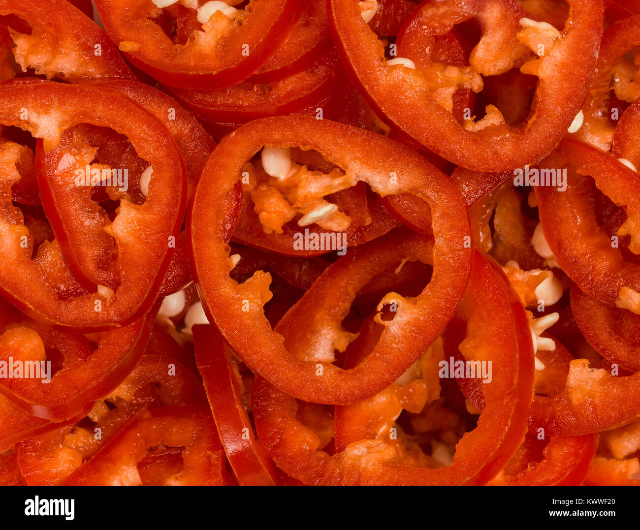Sliced Red Chilli in a Bowl Hot Aromatic Spices Stock Photo - Alamy