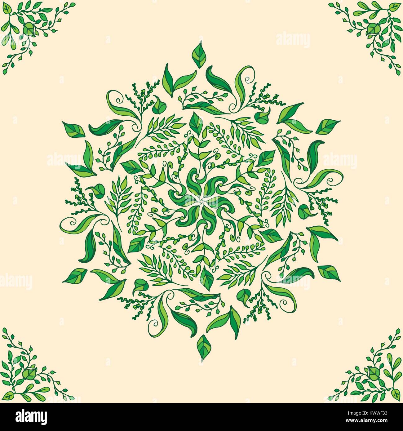 Circular Leaf Stock Vector Images - Alamy
