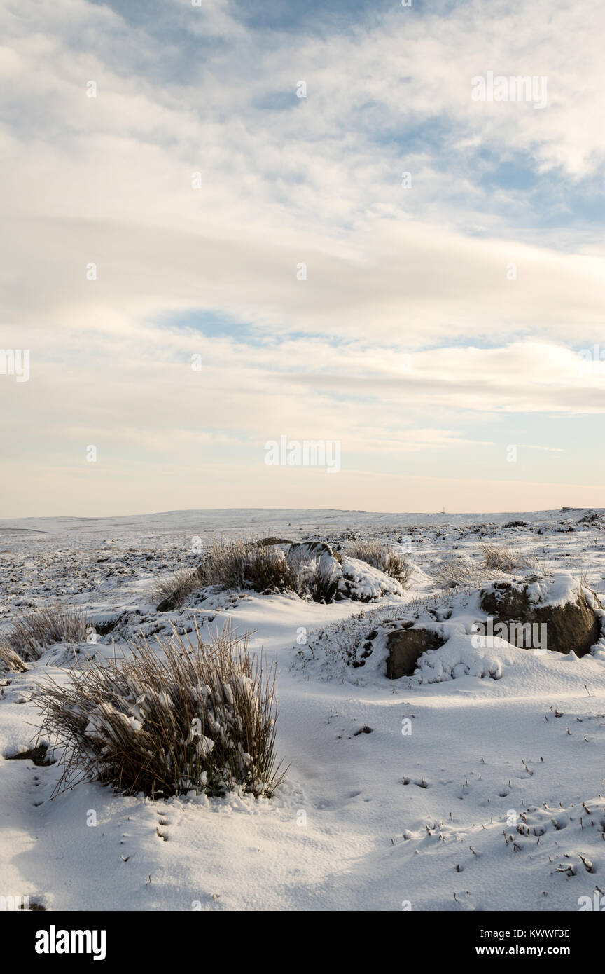Rombalds moor in the snow Stock Photo - Alamy