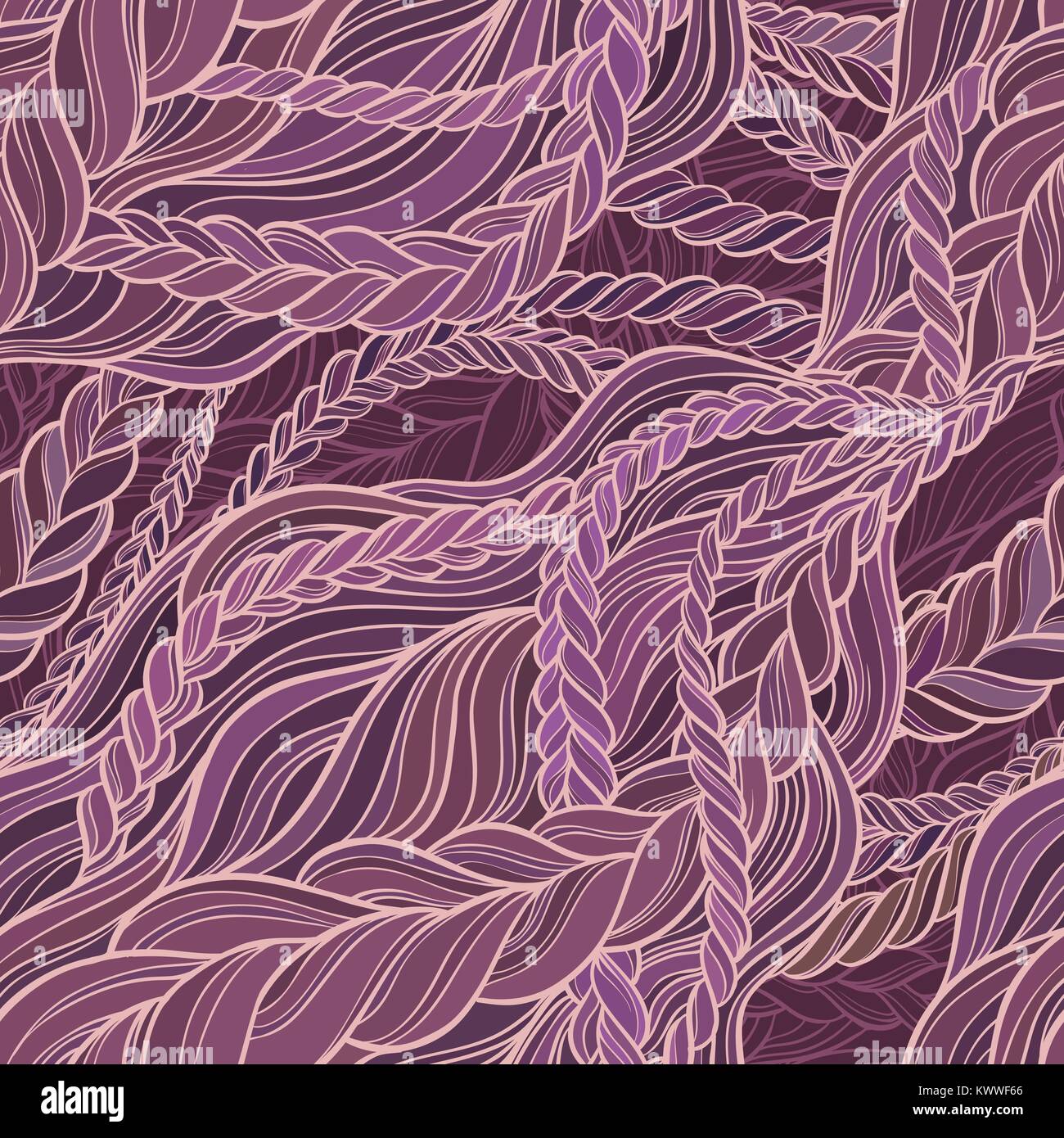 abstract vector color seamless pattern with hair Stock Vector Image ...