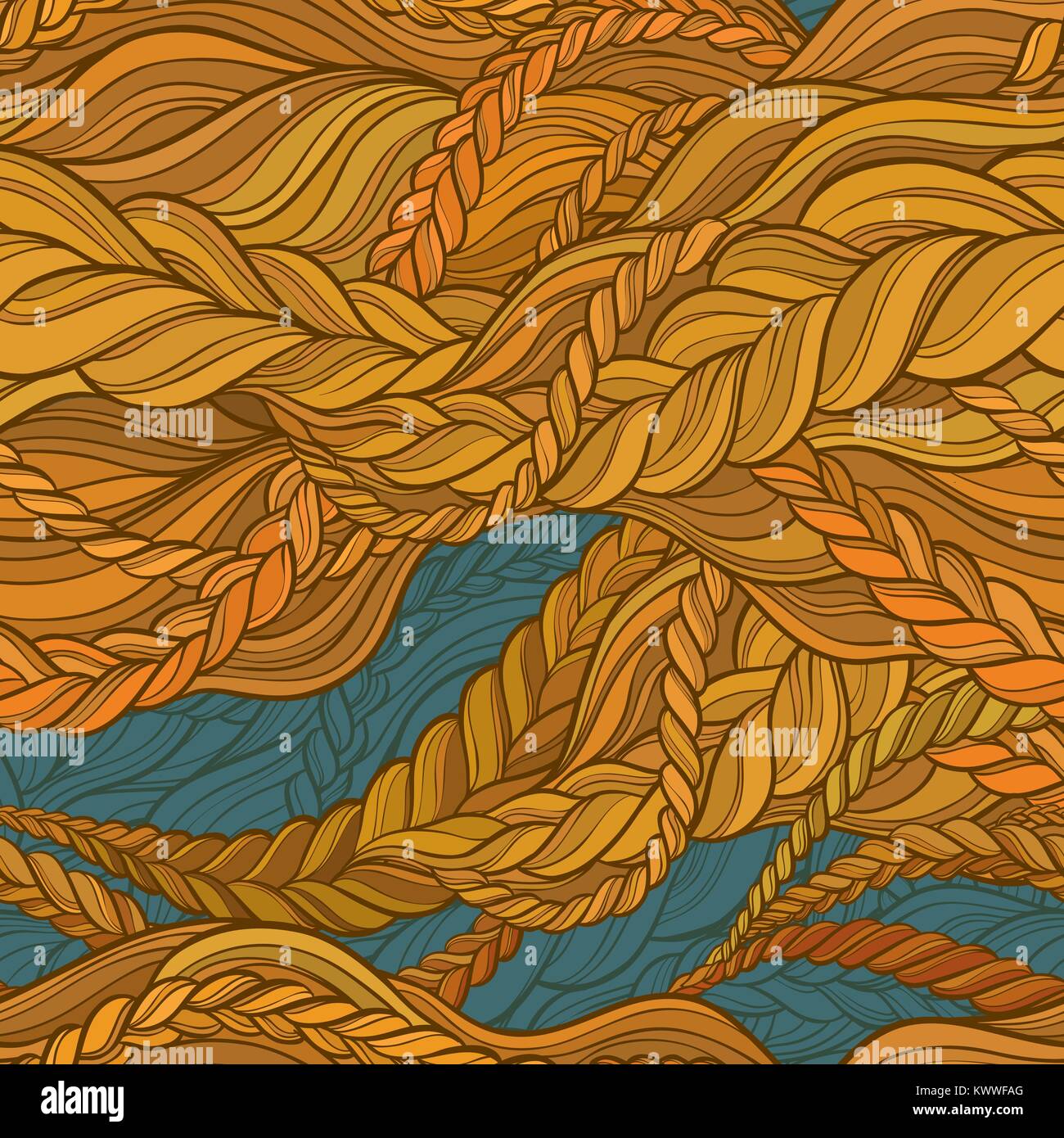 braid hair color seamless pattern on color background Stock Vector ...