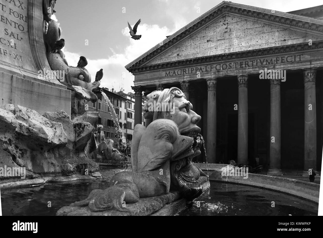 White pizza rome Black and White Stock Photos & Images - Alamy