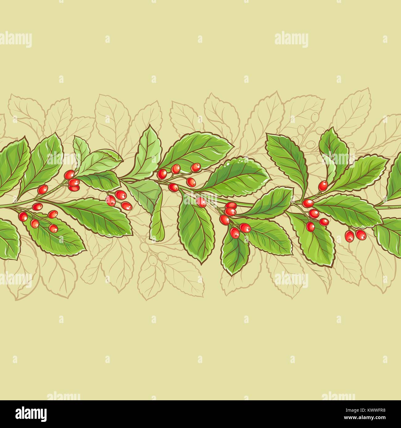 yerba mate vectpr seamless pattern on color background Stock Vector ...