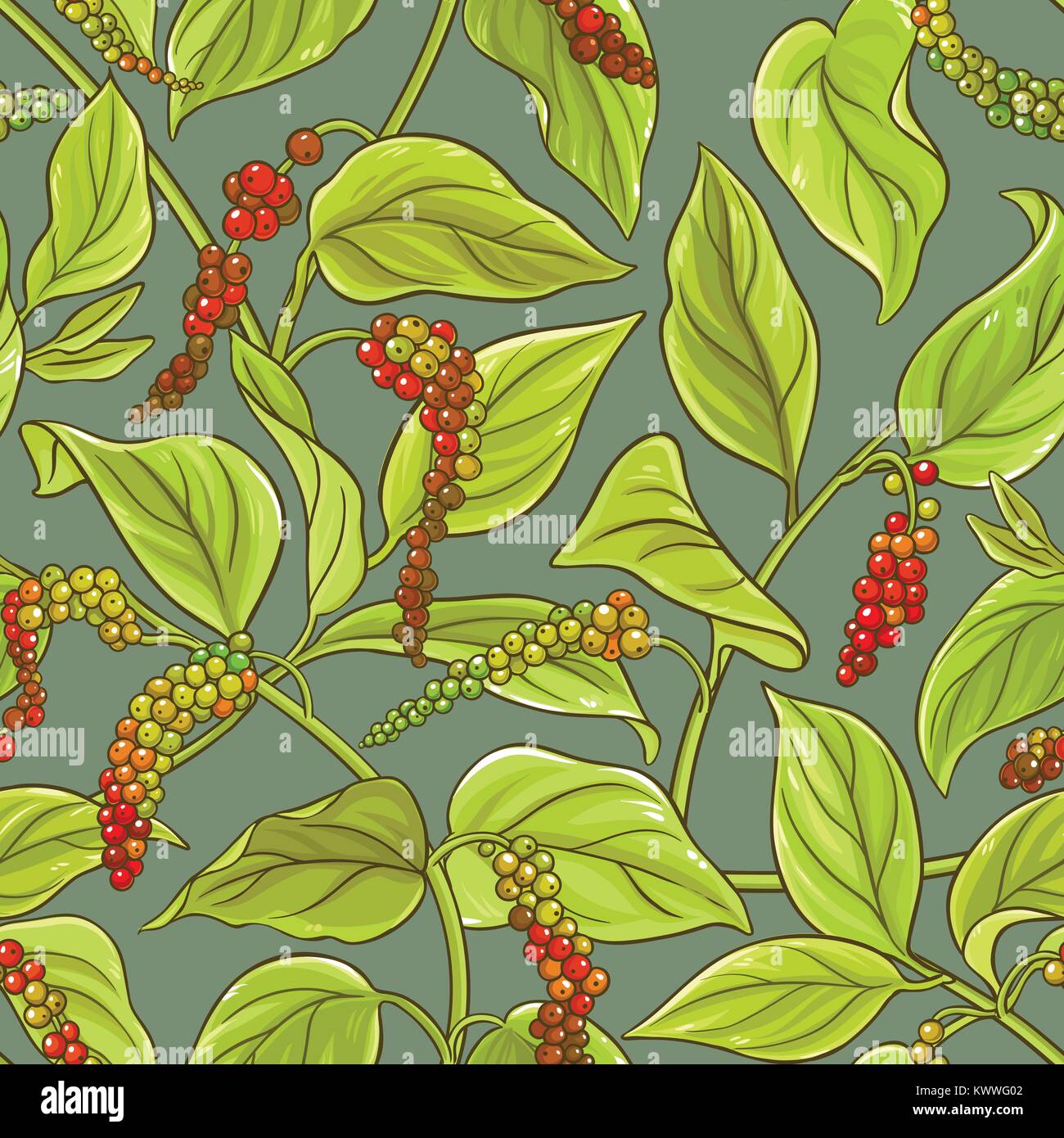 black ground pepper vector pattern on color background Stock Vector ...