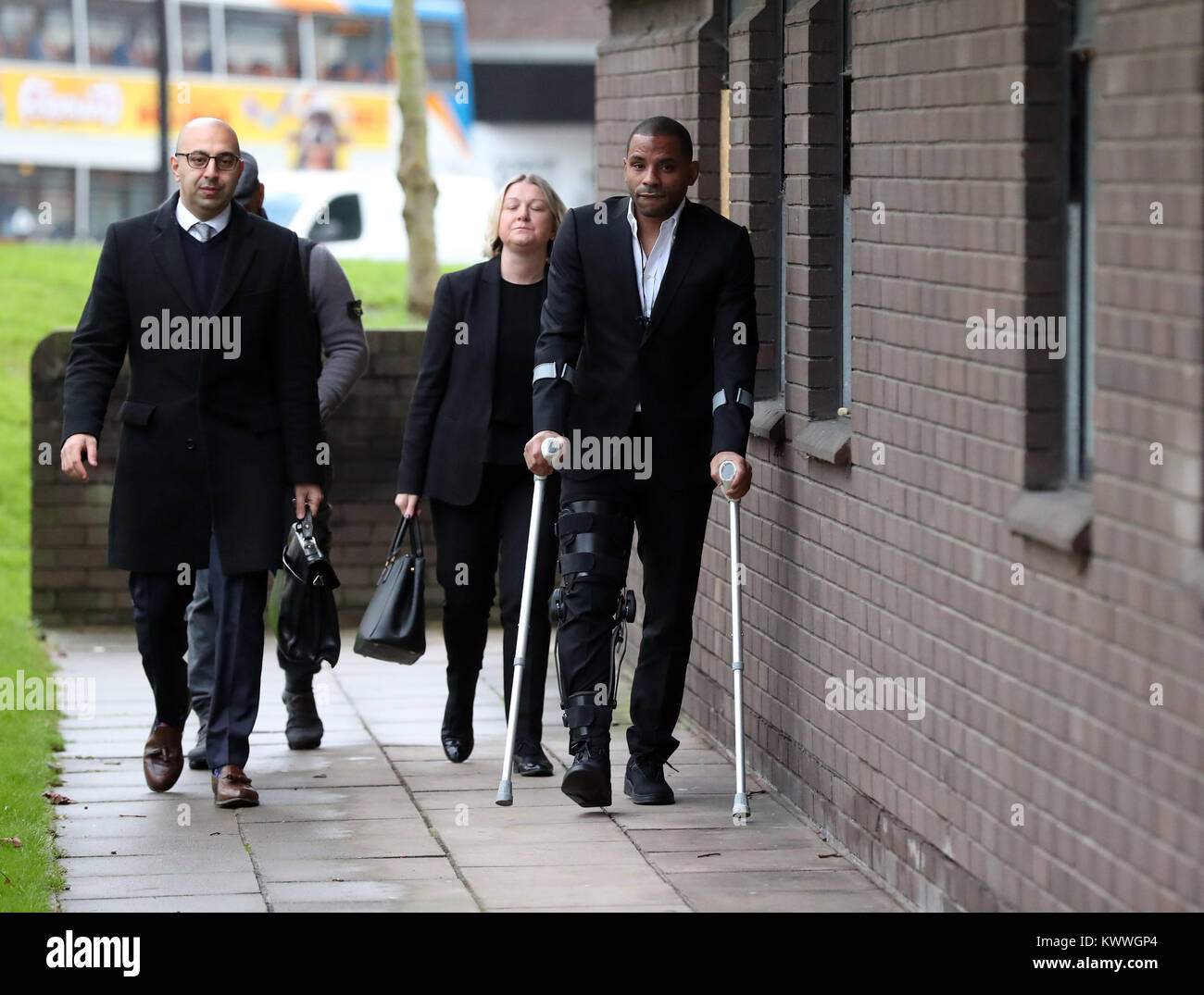 Crystal Palace captain Jason Puncheon (right) arrives at Guildford ...