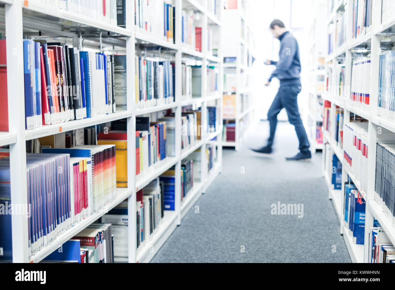 books at a university library Stock Photo - Alamy