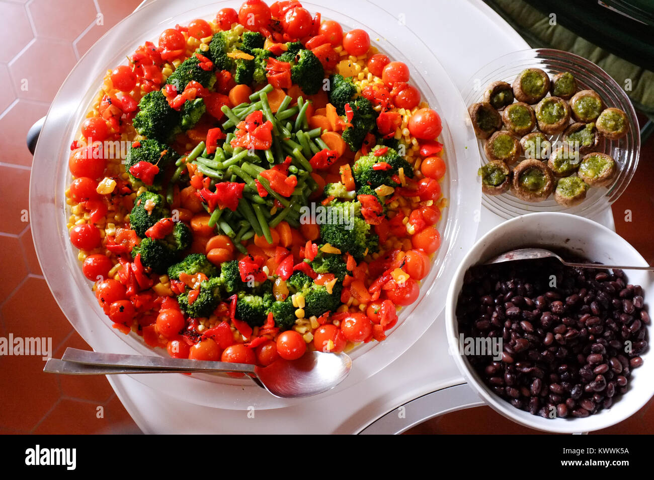 Healthy typical italian tomato and legumes dish ready to be eat on the ...