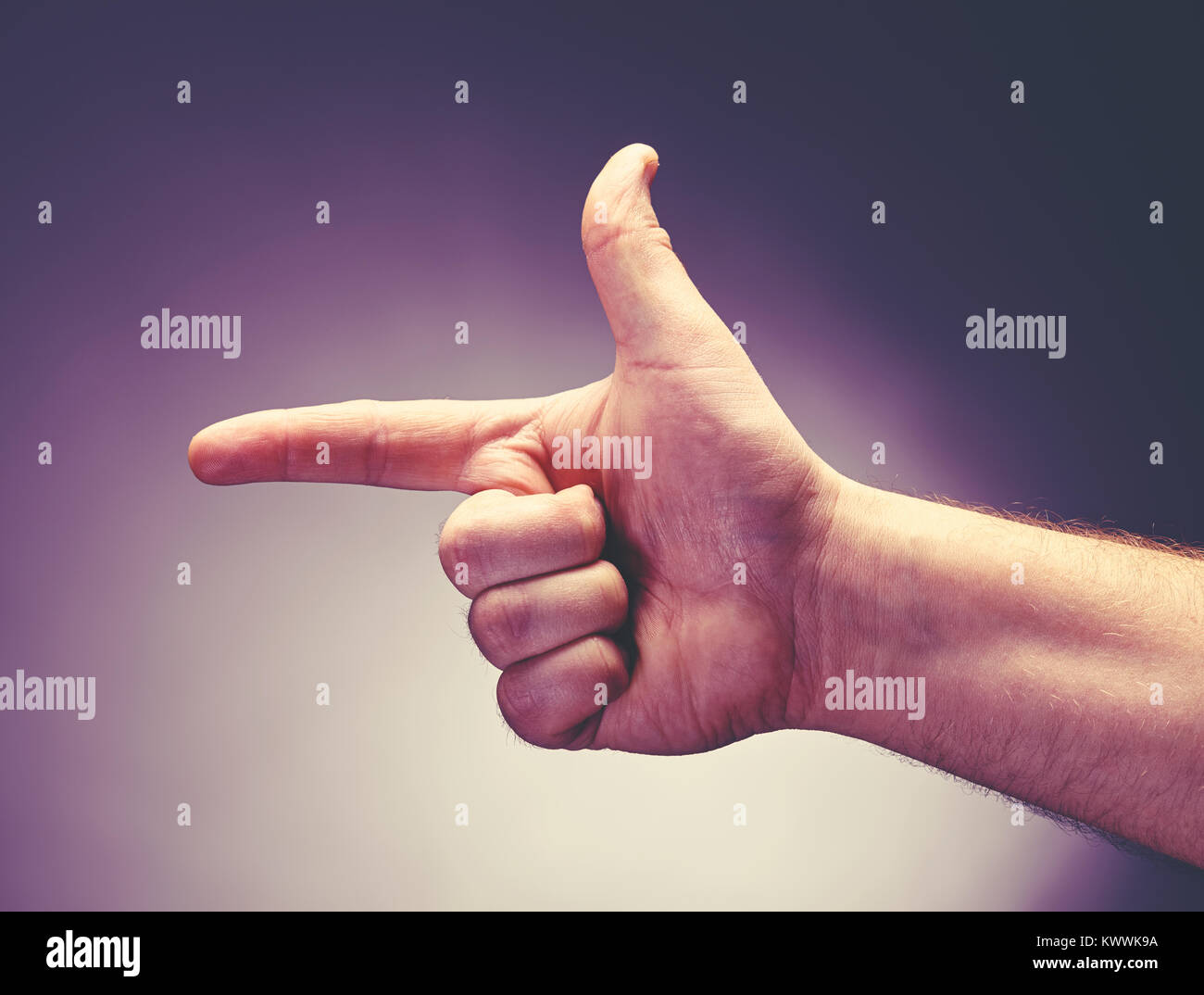 A male hand points to something Stock Photo - Alamy