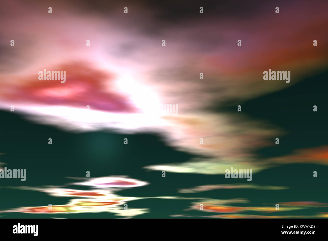 A strange sky. 3D illustration Stock Photo - Alamy
