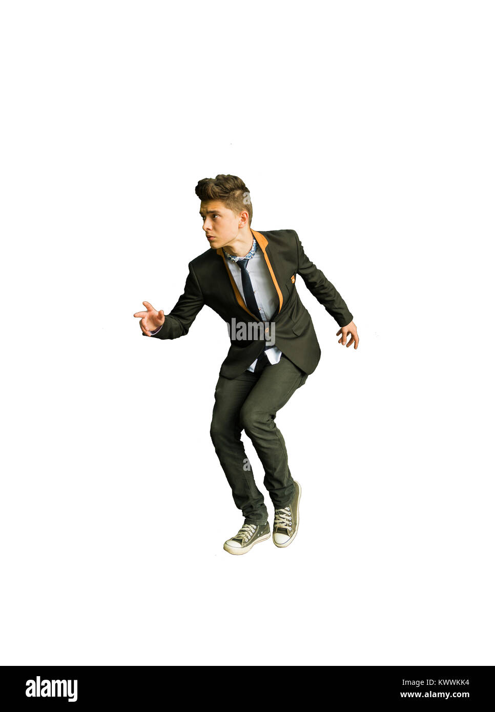 Young man dancing Stock Photo - Alamy